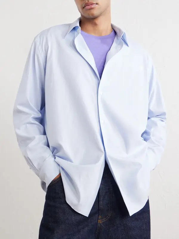 Auralee Finx Cotton-poplin Shirt