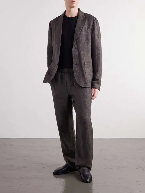 JAMES PERSE Straight-leg Linen Suit Trousers