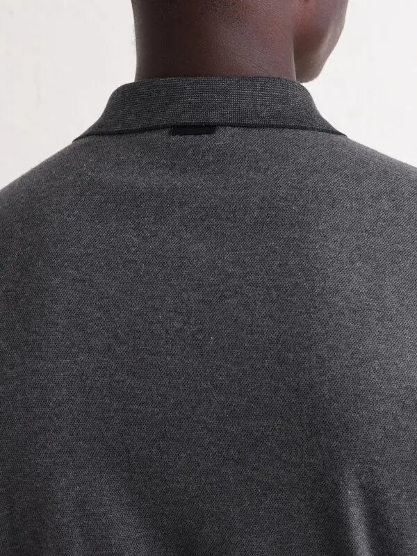 Zegna Cotton Polo Shirt - Gray