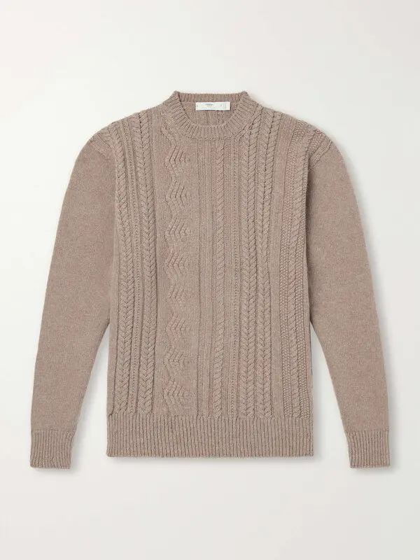 Inis Meáin Ridges Aran Textured-wool Sweater