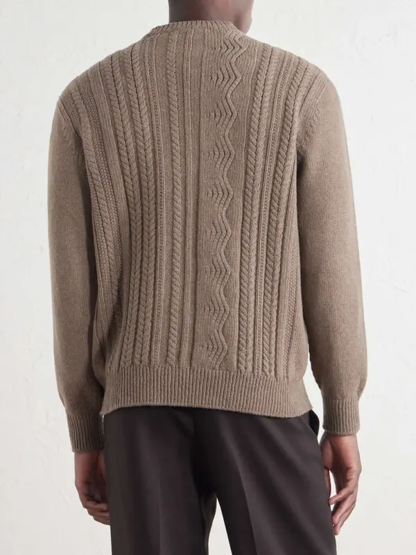 Inis Meáin Ridges Aran Textured-wool Sweater