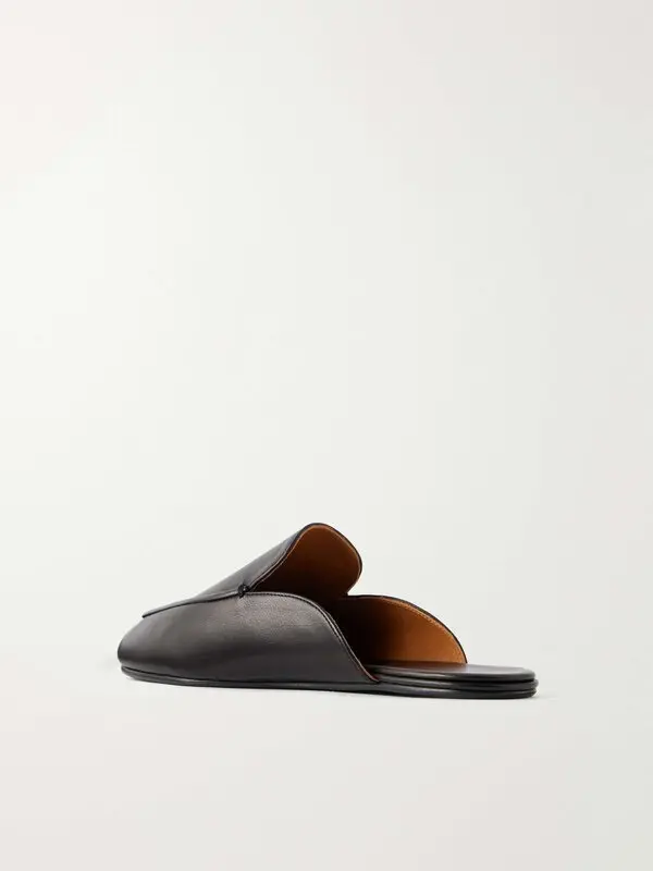 Auralee Leather Slippers
