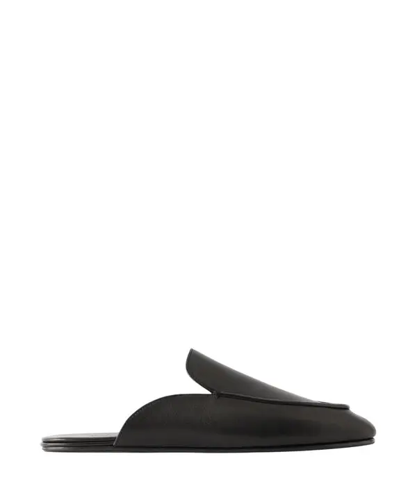 Auralee Leather Slippers