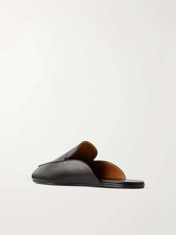Auralee Leather Slippers
