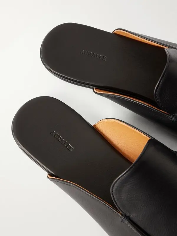 Auralee Leather Slippers
