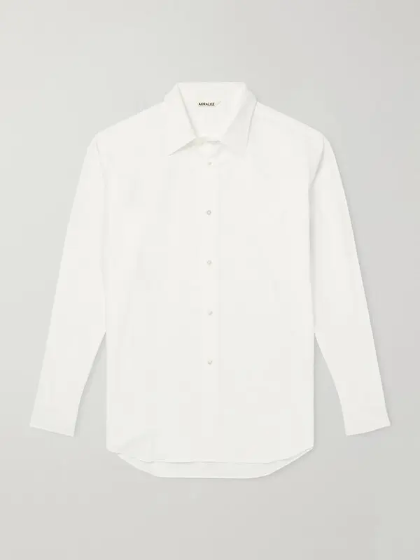 Auralee Finx Cotton-poplin Shirt