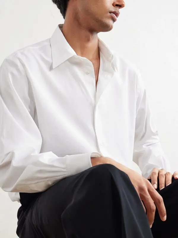 Auralee Finx Cotton-poplin Shirt