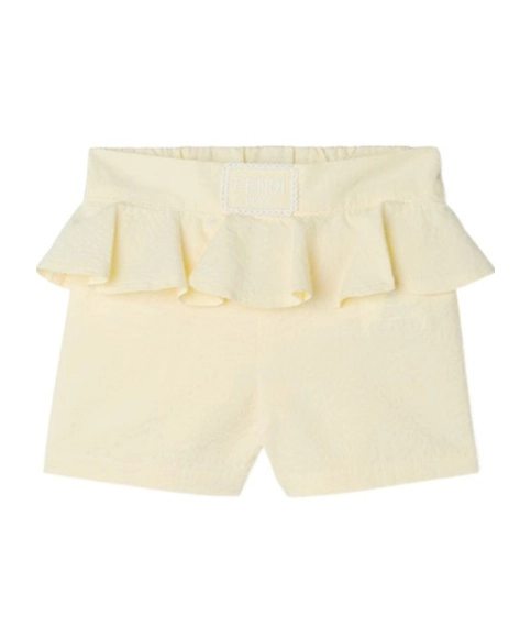 Fendi Ruffled-detail Cottonshorts
