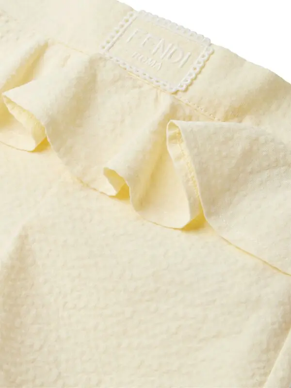 Fendi Ruffled-detail Cottonshorts