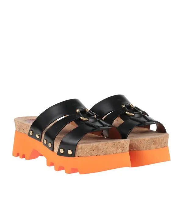 Chloé Metallic Leather Sandals