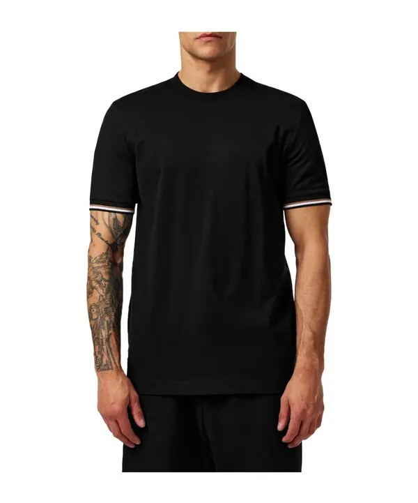 Hugo Boss Stripedcuff Tshirt - Black