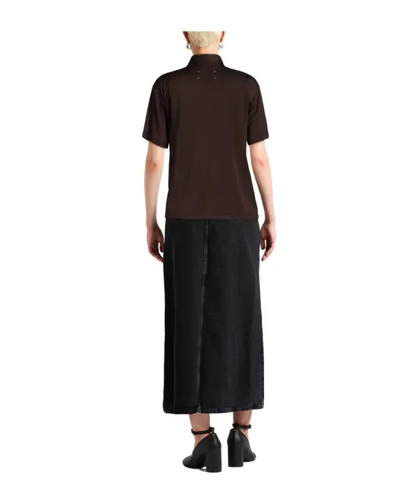 MAISON MARGIELA Solid-color Stretch Short-sleeve Top