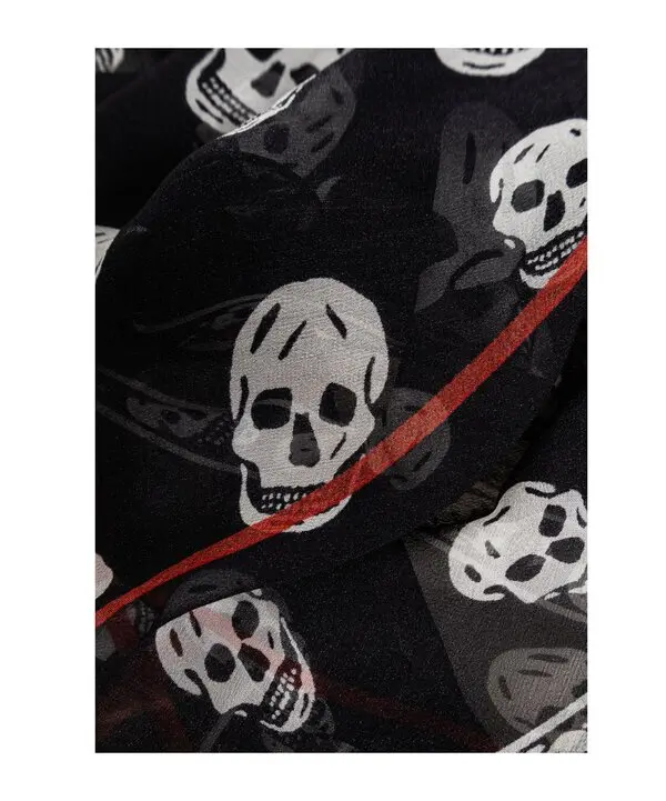 Alexander McQueen Asymmetrical Skull Scarf