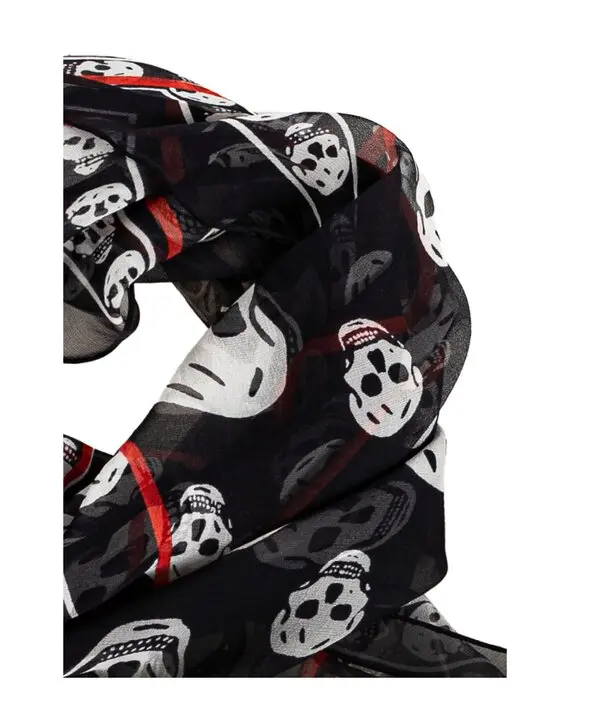 Alexander McQueen Asymmetrical Skull Scarf