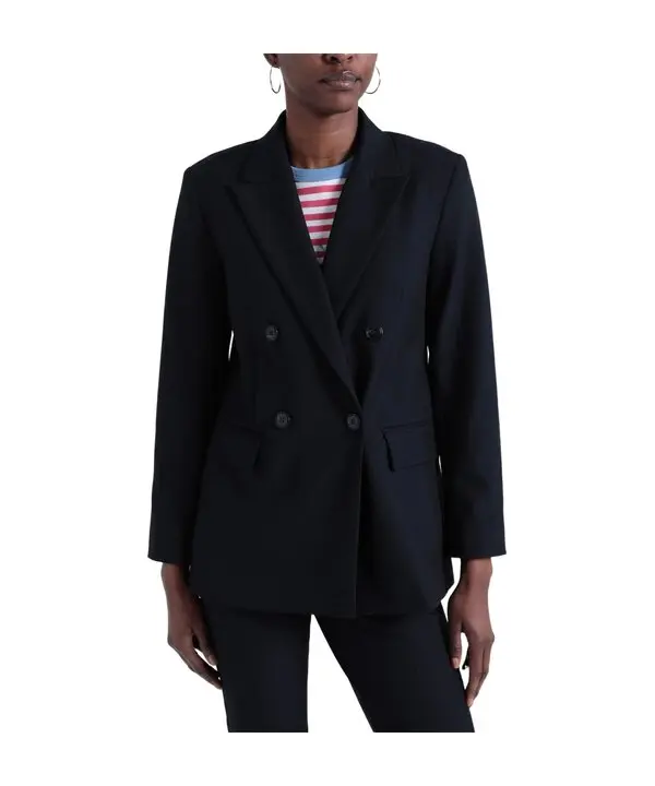 MAXCO. Double-breasted Twill Blazer