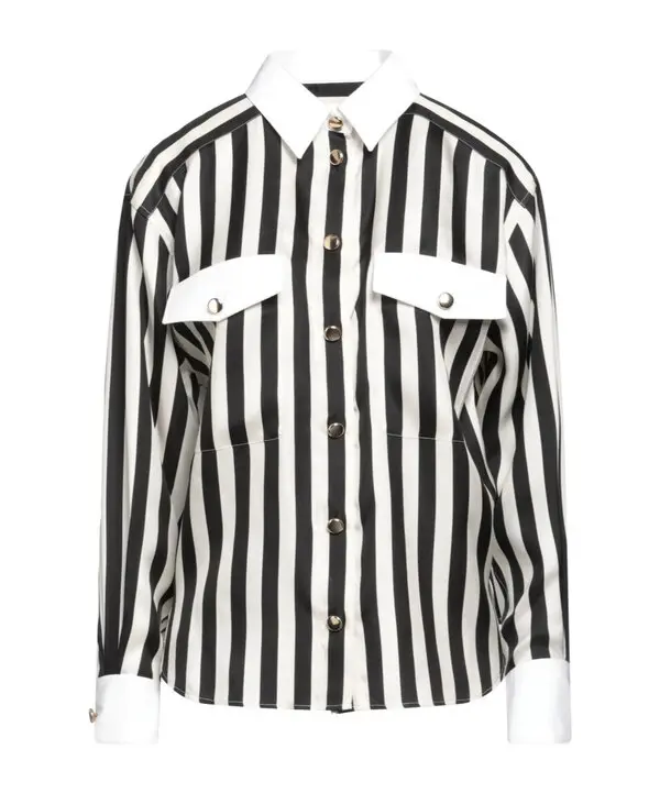 Saint Laurent Striped Long-sleeve Shirt - Black