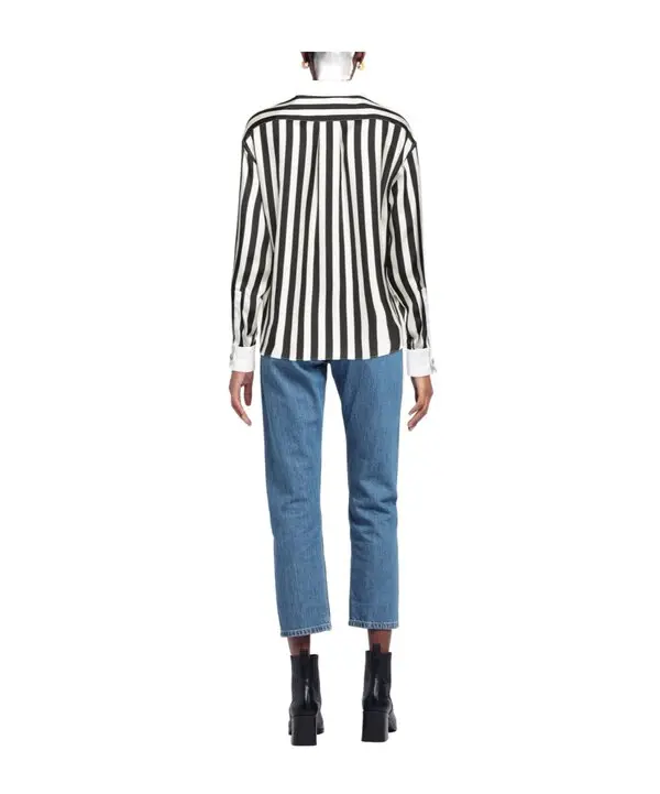 Saint Laurent Striped Long-sleeve Shirt