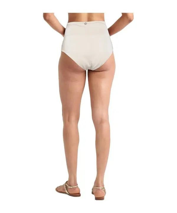 Max Mara High-waisted Metallic Swim Trunks