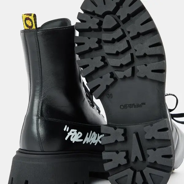 Off-White Solid Color Ankle Boots