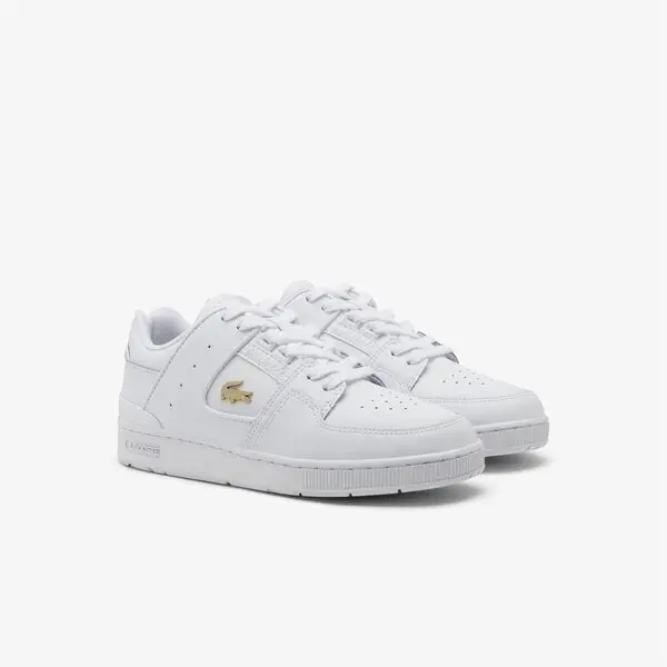 Lacoste Low Top Casual Sneakers With Gold Detailing