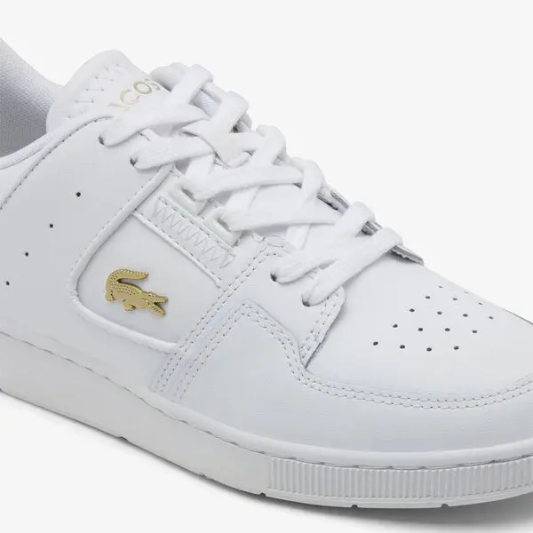 Lacoste Low Top Casual Sneakers With Gold Detailing