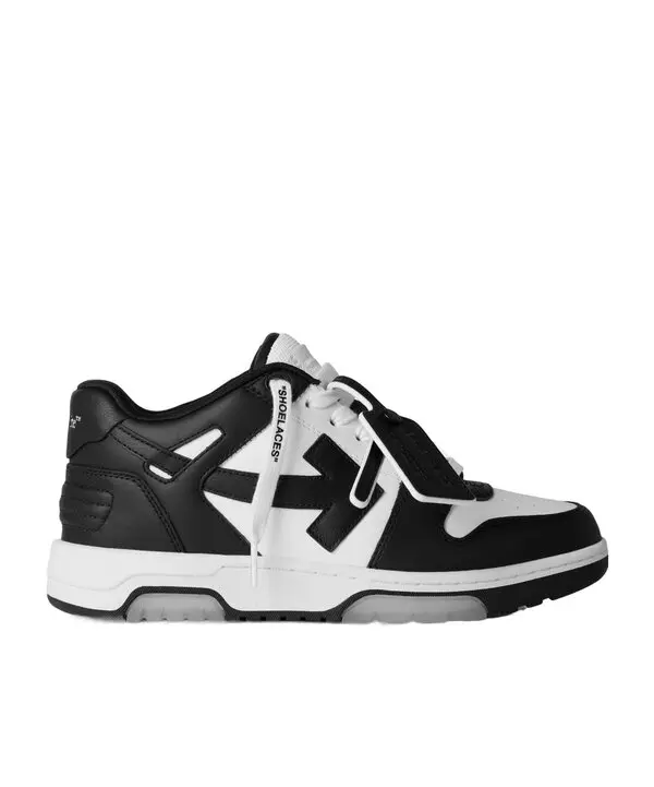 Off-White Minimalist Leather Sneakers - Black