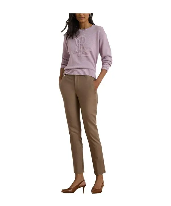 Ralph Lauren Solid Color Straight Leg Trouser