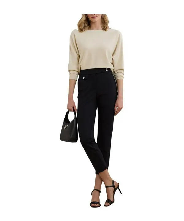 Ralph Lauren Solid Color Straight Leg Trouser
