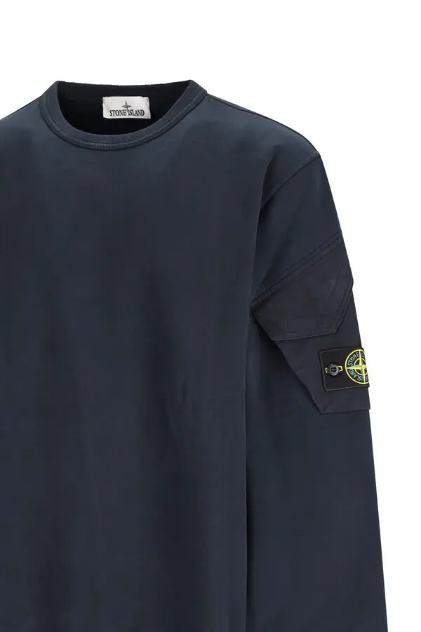 Stone Island Compass Patch Crewneck Sweatshirt