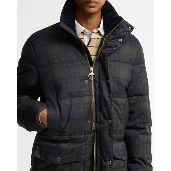 Barbour Plaid Standcollar Puffer Jacket