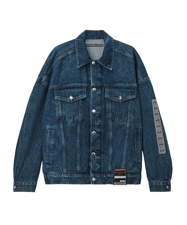 Alexander Wang Hotfix-logo Denim Jacket