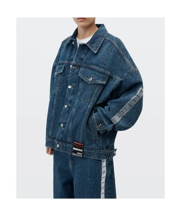 Alexander Wang Hotfix-logo Denim Jacket