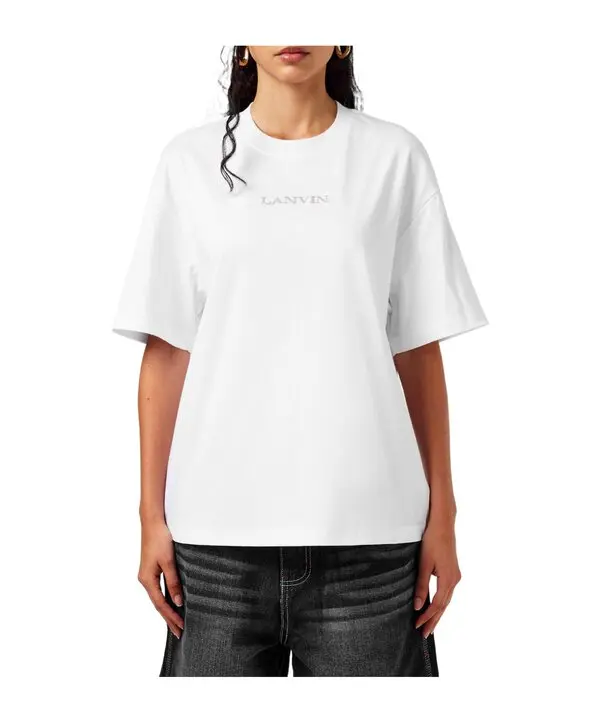 LANVIN Embroidered Logo T-shirt