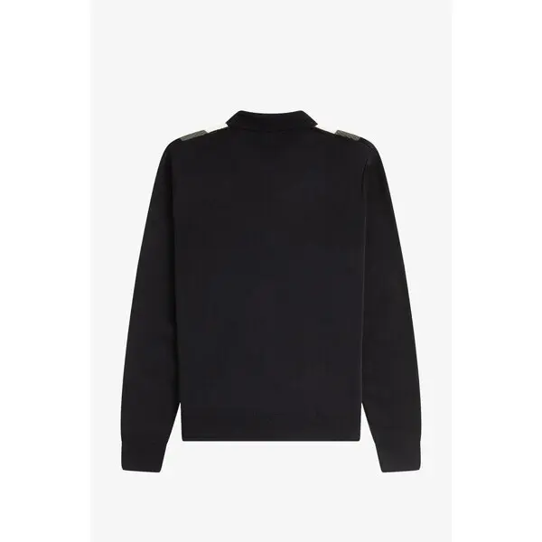 Fred Perry Striped Cotton Zipup Polo Shirt