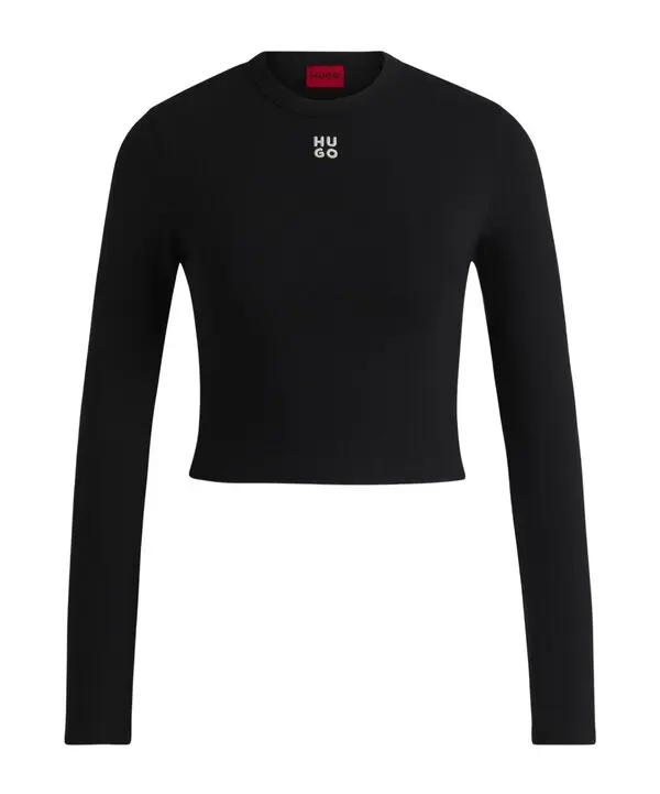 Hugo Boss Long Sleeve Logo T-shirt - Black