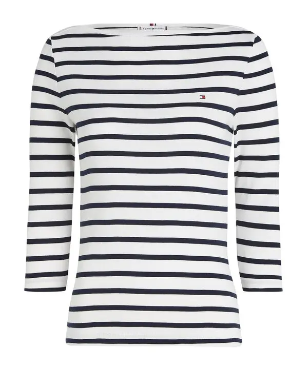 Tommy Hilfiger Horizontal Stripe Boatneck Top