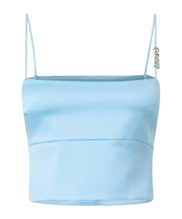 Hugo Boss Satin Cropped Camisole - Blue