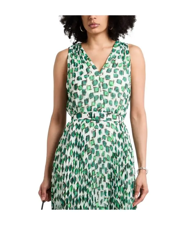 Max Mara Multi-color Pleated Dress