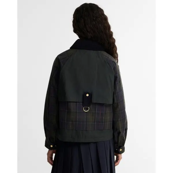 Barbour Plaid Spliced Cropped Jacket