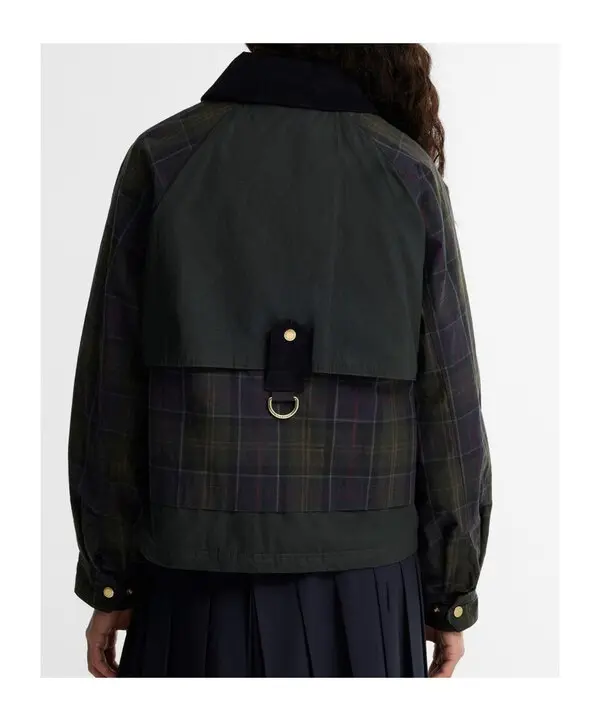 Barbour Plaid Spliced Cropped Jacket
