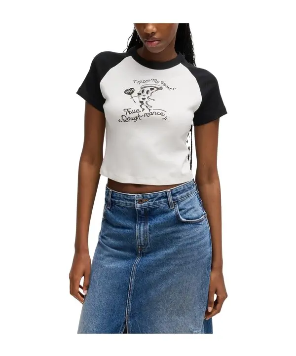Hugo Boss Raglansleeve Cropped Tshirt
