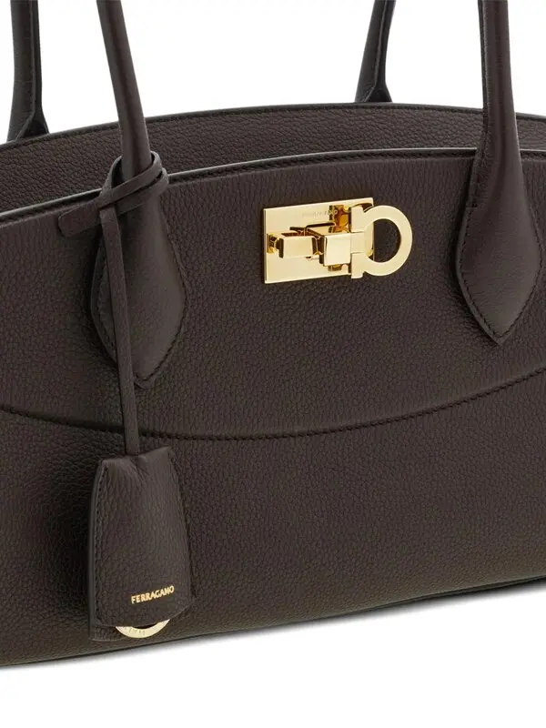 FERRAGAMO Dual-handle Shoulder Bag - Black