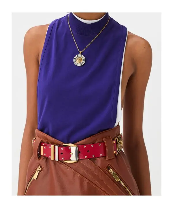 Versace Embroidered-logo Stretch Cotton-jersey Tank Top
