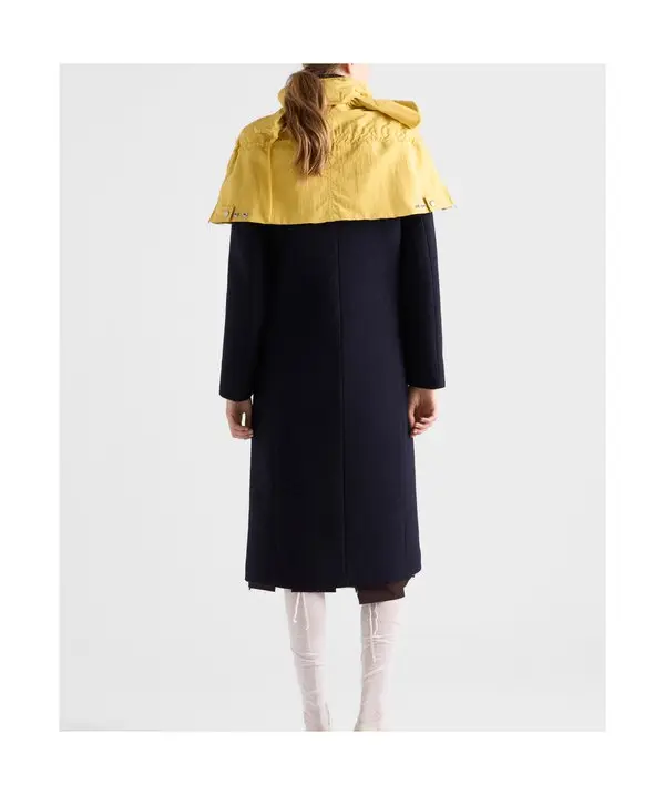 Prada Double-breasted Shetland Wool Coat