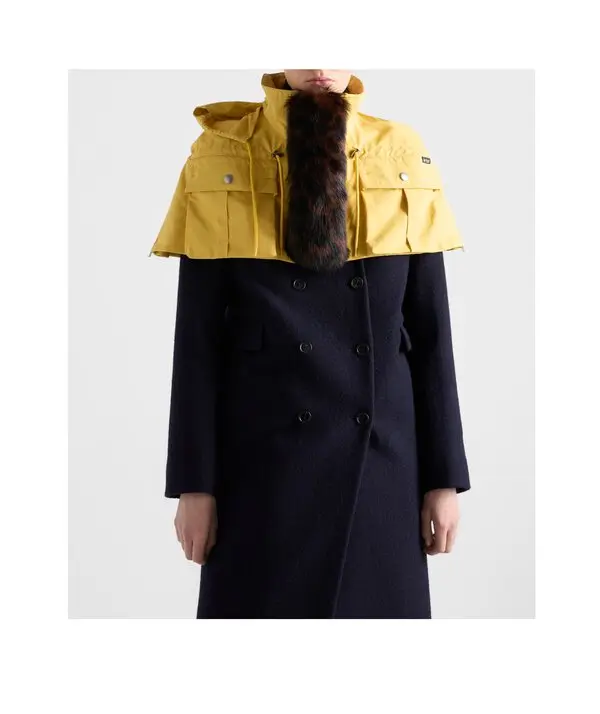 Prada Double-breasted Shetland Wool Coat