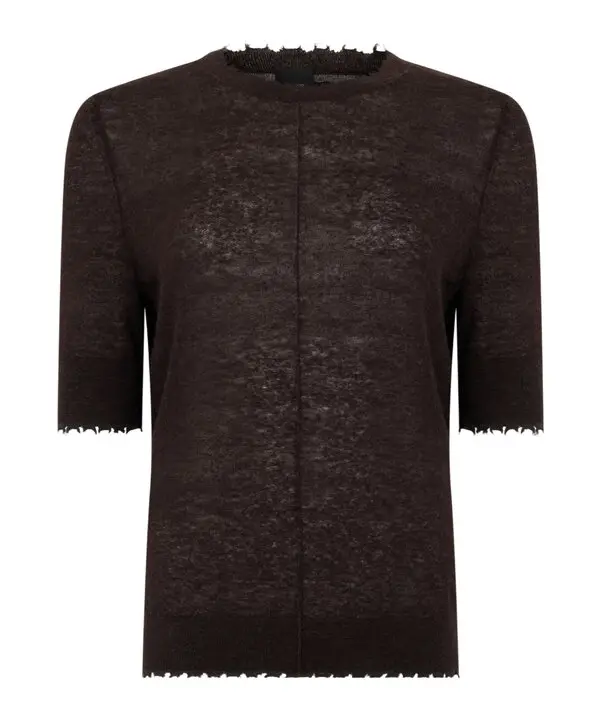 Pinko Frayed Edges Short-sleeved T-shirt