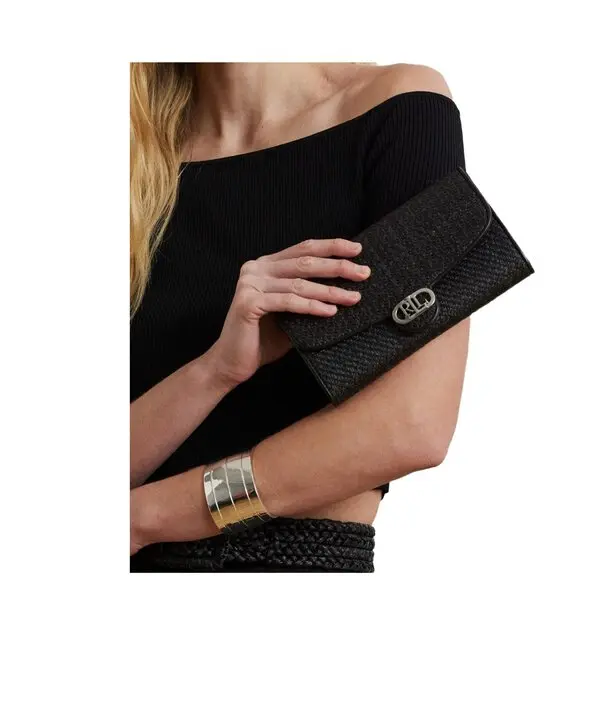 Ralph Lauren Woven Straw Crossbody Bag