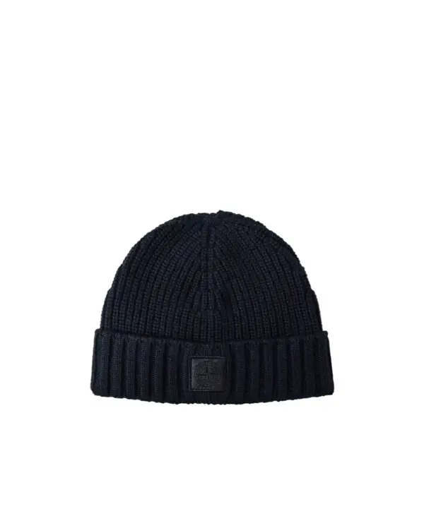 Stone Island Rib-knit Beanie - Black