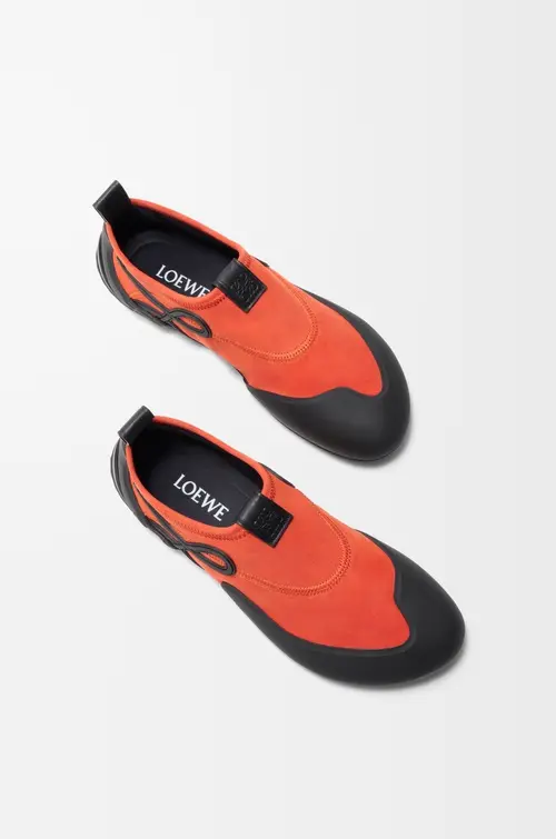 Loewe Grip Aqua Shoe In Stretch Suede And Tpu