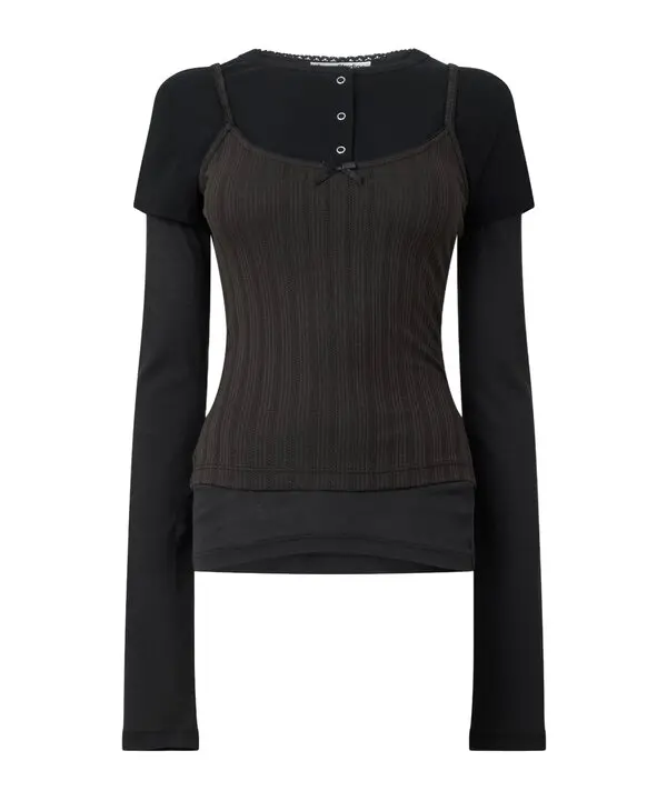 Acne Studios Mocklayered Top - Black